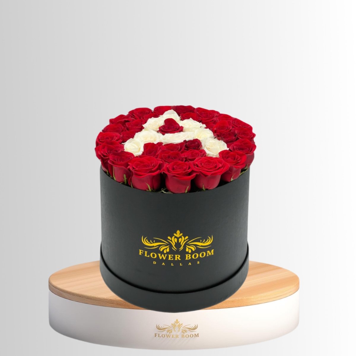 Custom Rose Box With Letter Or Number ? Flower Boom Dallas